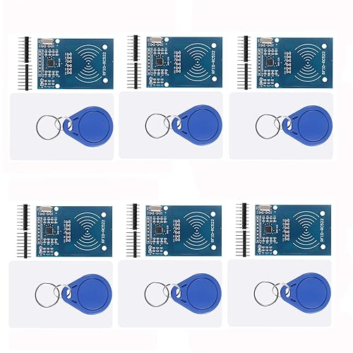6pcs Rc522 Rfid Module Kit Rf Rc522 Reader Ic Card Sensor Module With S50 White Card And Key