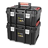 PM PERFORMOTOR 2pcs Tool Boxes Set - Lockable Organizer Storage ...