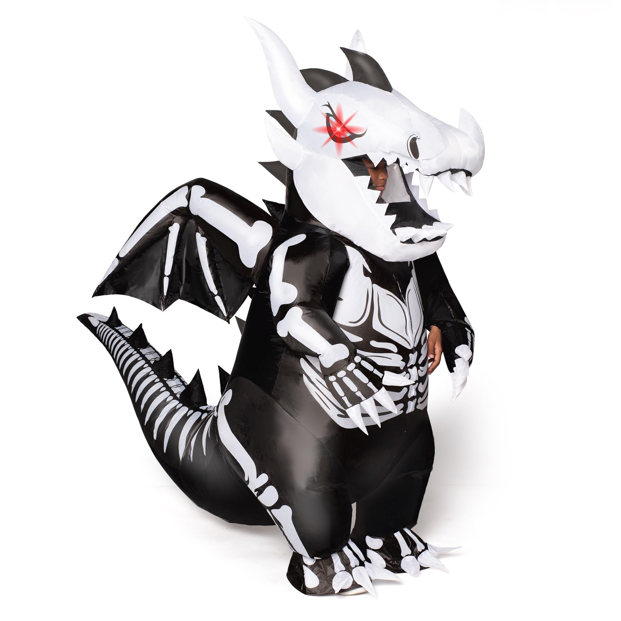 Spooktacular Creations Inflatable Costume for Kids, LED Light Eyes ...