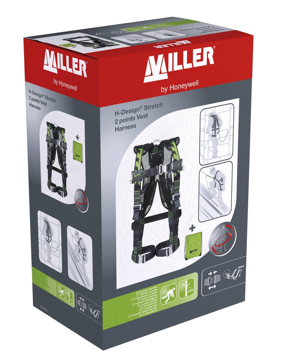 Honeywell 1034076 Miller Duraflex Miller H-Design, 2P Harness with 2 ...