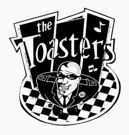 The Toasters - Logo with Guy, Ska Checkers & Music Notes - Sticker ...