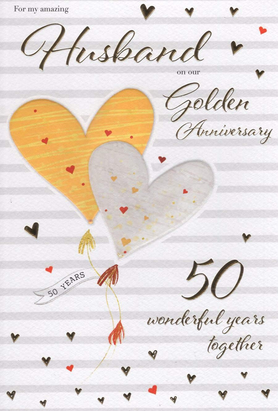 For My Husband On Our Golden 50th Wedding Anniversary Card Icg Amazon 