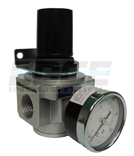 HEAVY DUTY IN-LINE COMPRESSED AIR PRESSURE REGULATOR FOR AIR COMPRESSOR ...