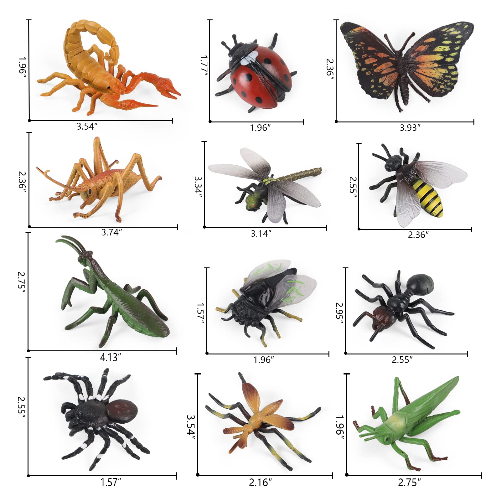 Mua Realistic Insect Toy Figures 12 Pieces Large Plastic Beetle Figures ...