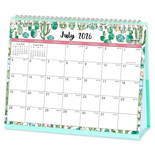 2026-2027 Desk Calendar - Desk Calendar 2026-2027 Standing Flip, July ...