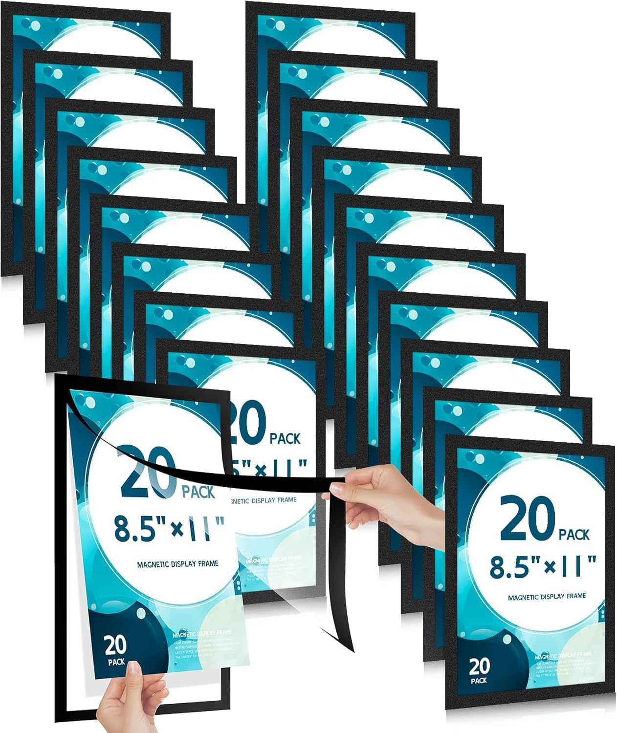 SPVIKISGO 20 Pcs Magnetic Sign Holder 8.5 x 11'' Letter Magnetic ...