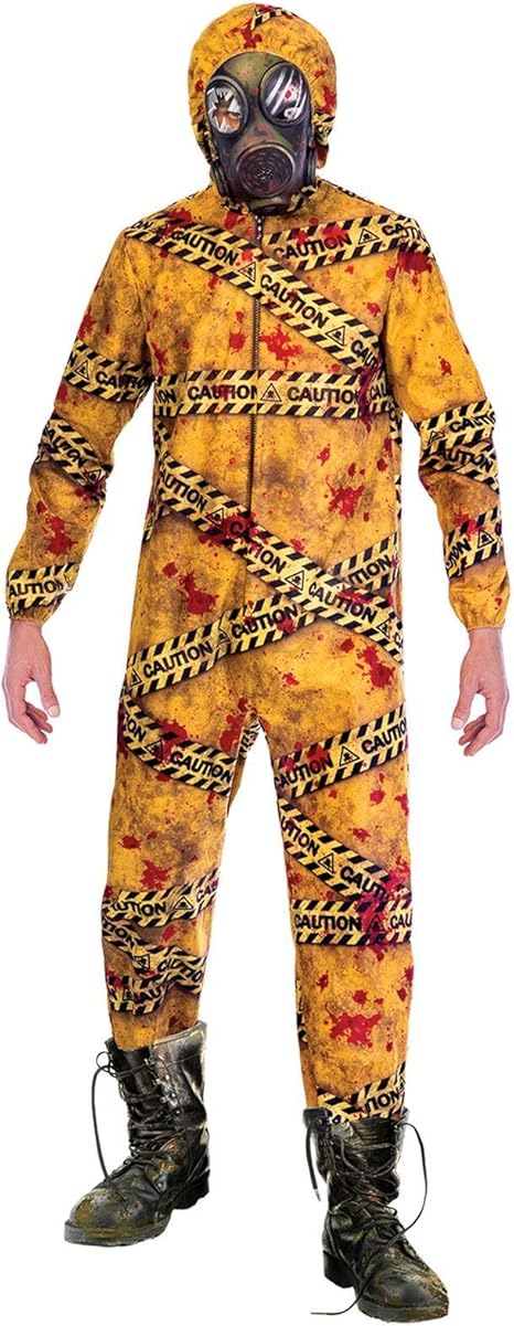 Fancy Dress VIP Express Adult Mens Quarantine Zombie Survival Hazmat ...