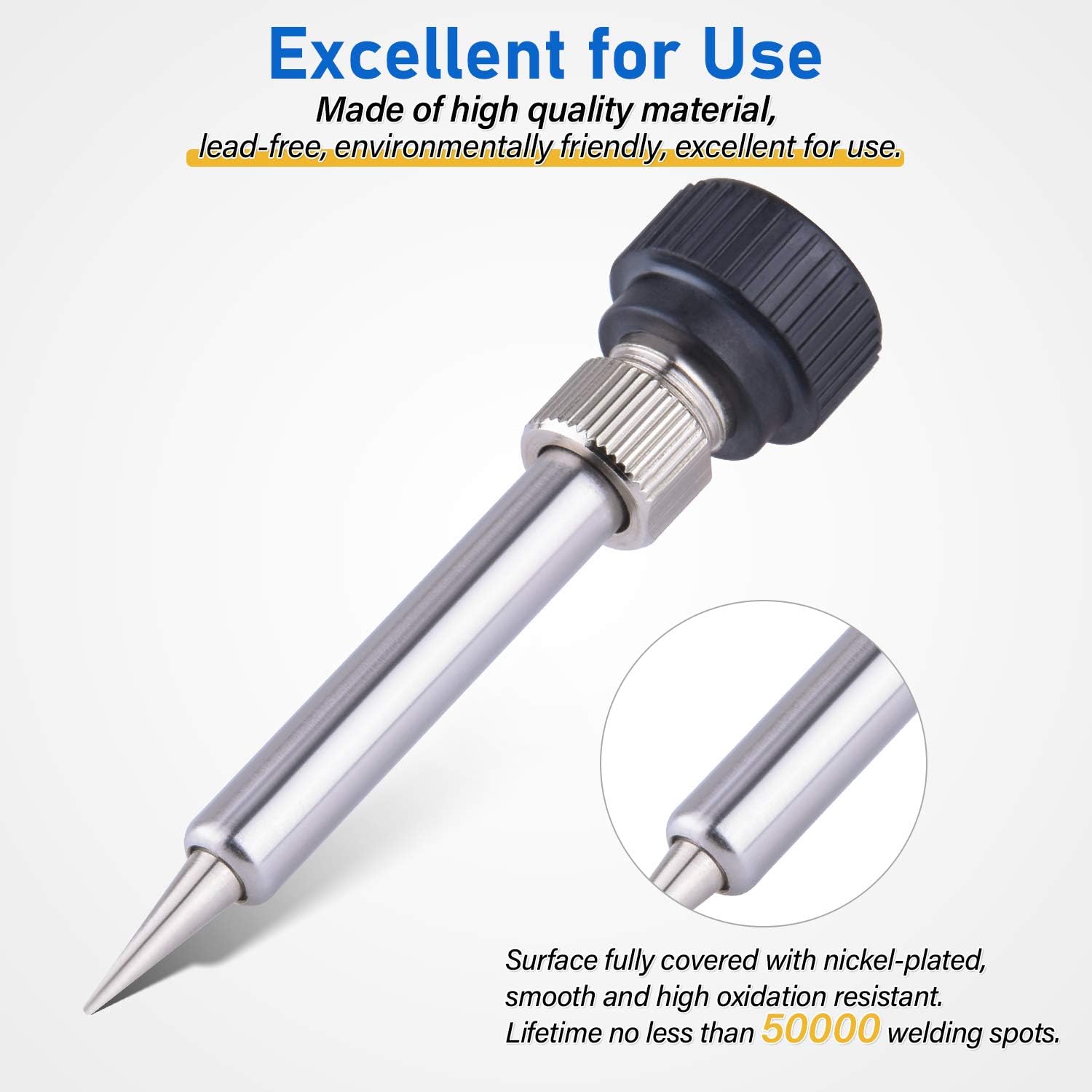 10PCS Soldering Tip Set, Lead-Free 900M-T Soldering Iron Tips with a ...