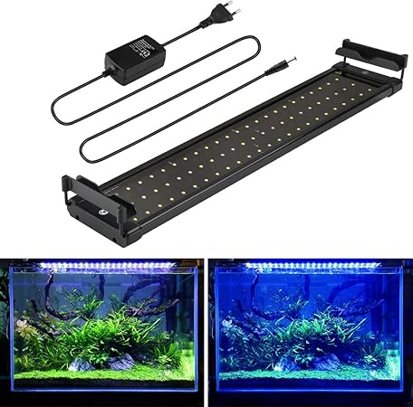 Rampe LED Aquarium 50-70cm 2 Mode Eclairage Lumière led Aquarium Lampe ...