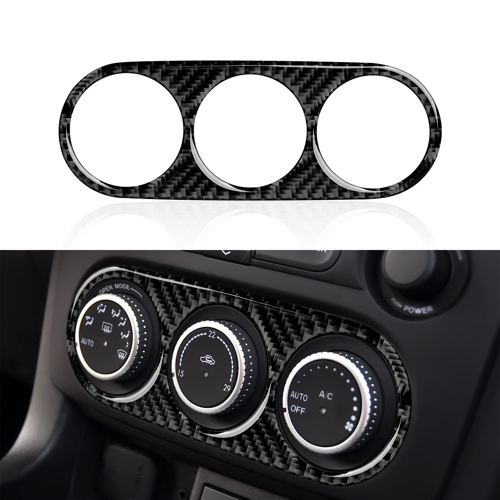 Car Interior Sticker Air Conditioner Volume Panel Buttons Trim Cover ...