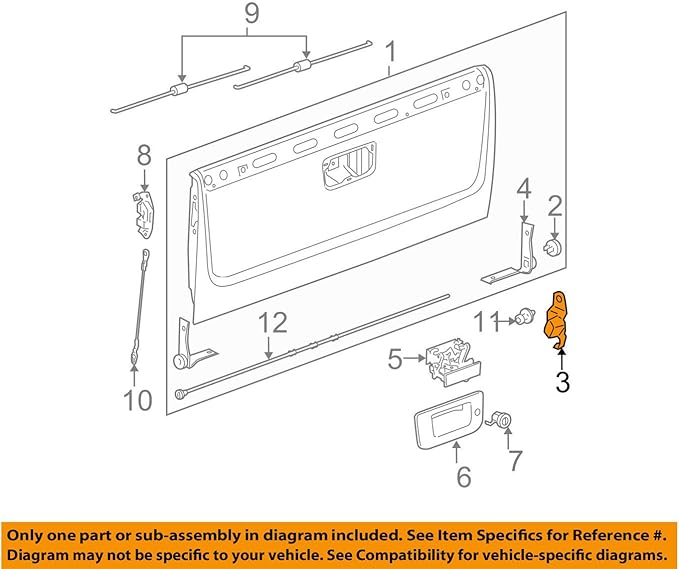 Genuine GM 15206081 Tailgate Hinge, Left, Right, Truck Beds & Tailgates ...
