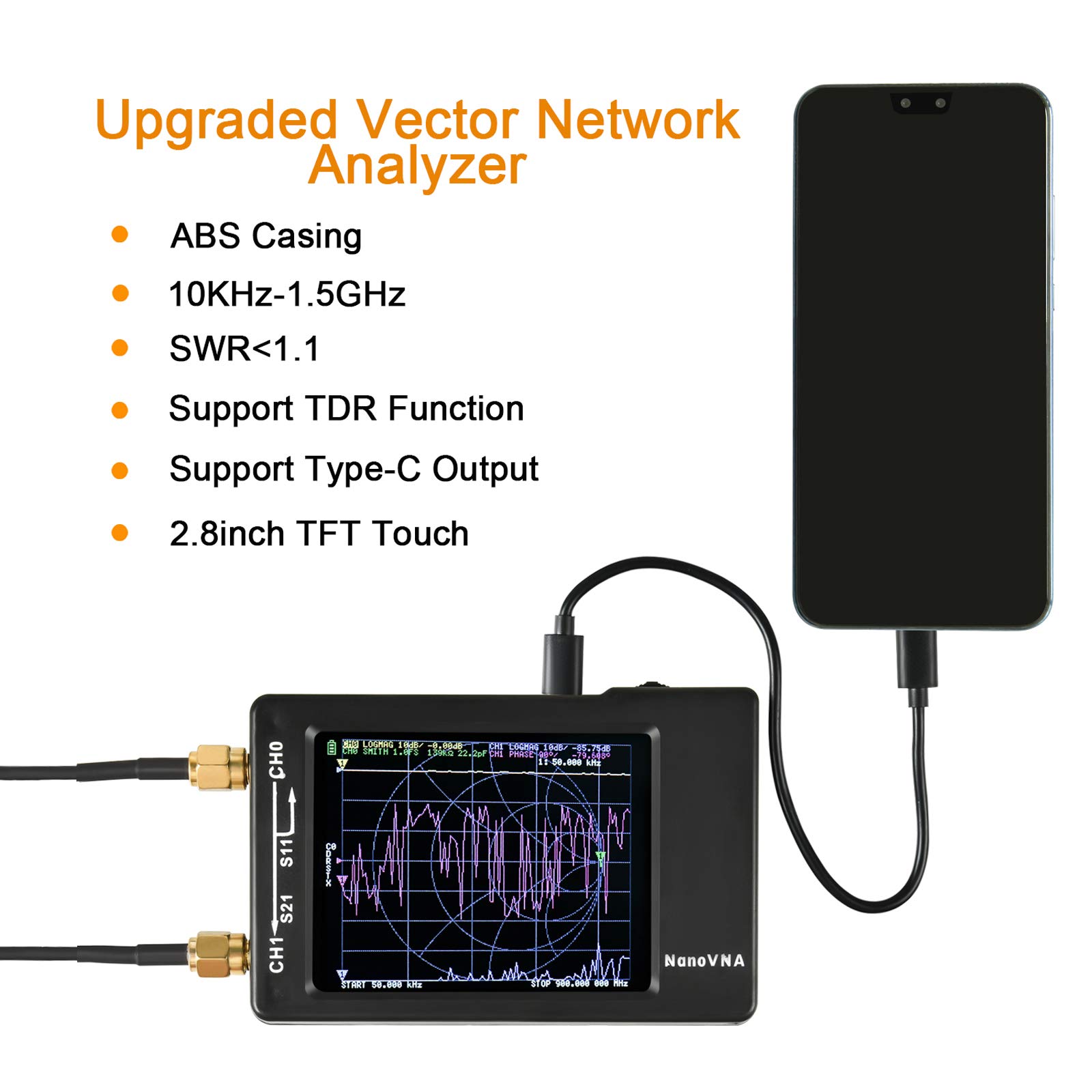 Mua NanoVNA-H Vector Network Analyzer, Portable VNA Antenna Analyzer ...