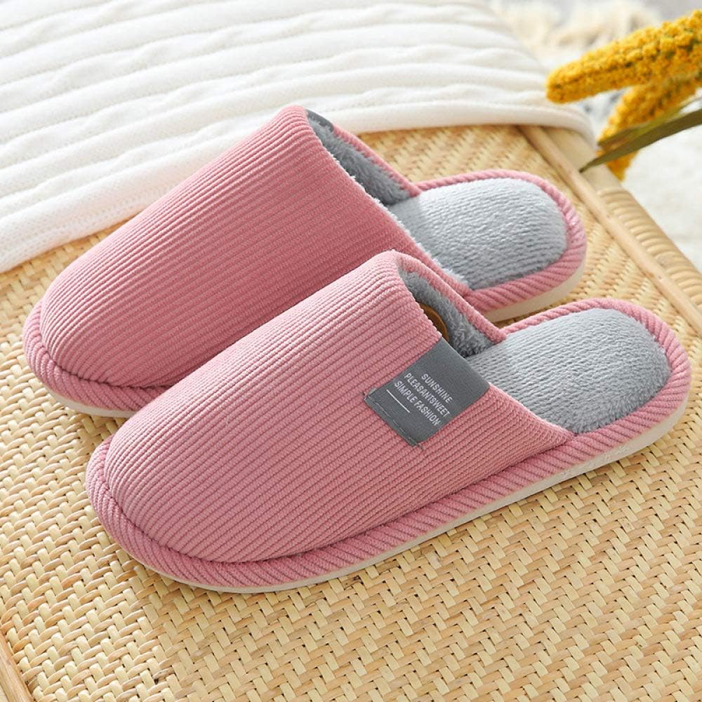 Pantoufles Coton Femme Slippers,Pantoufles En Peluche Chaudes À Rayures ...