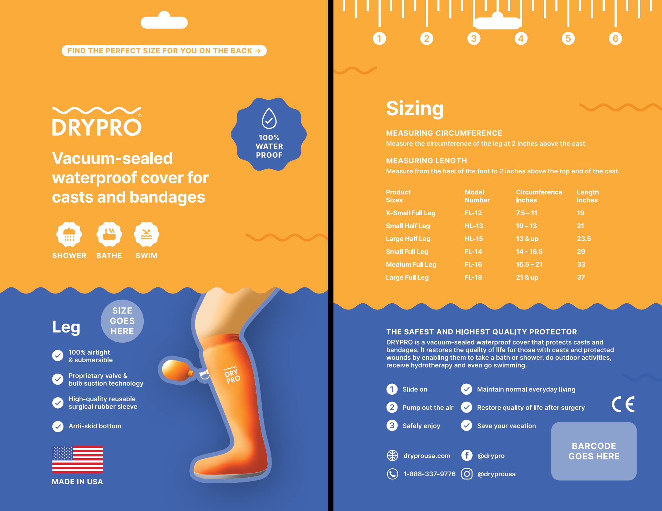 Mua Waterproof Leg Cast Cover by DRYPRO - Sized for both Kids and ...