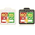 Amazon.com: Jeffdad 2 Pcs YES or NO Creative Lapel Pin, My Social ...