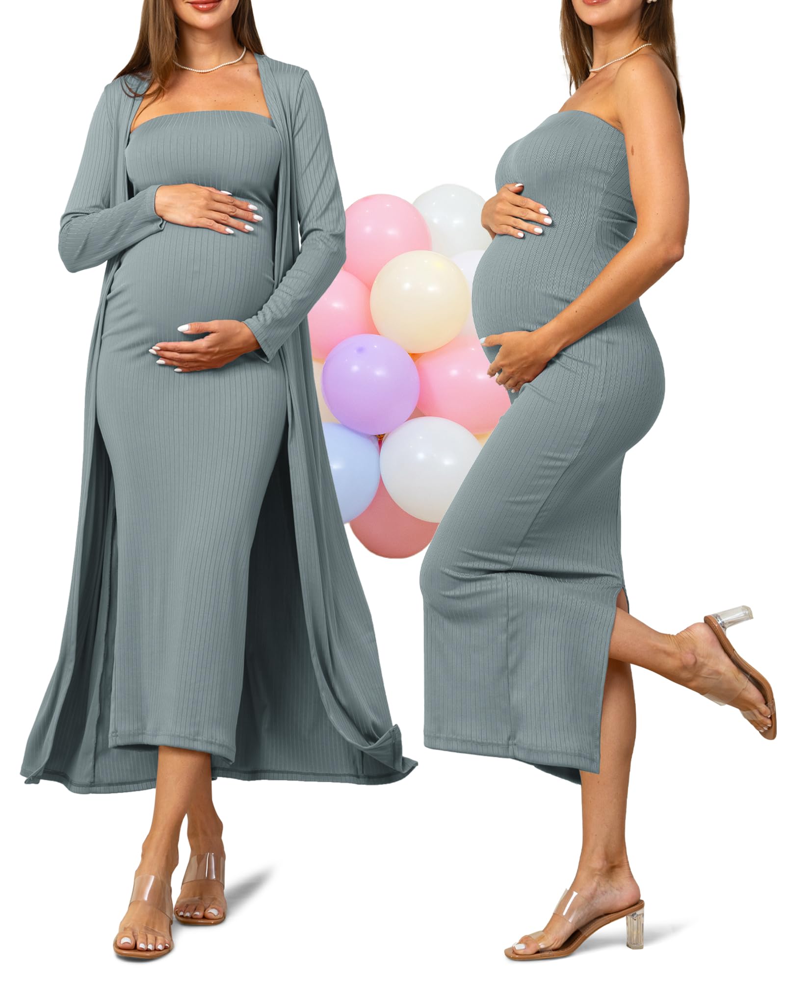 Stunning Two Piece Maternity Dress Pictures
