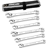 ironcube Brake Line Wrench Set: Metric 10-17mm - Ratcheting Open-end ...