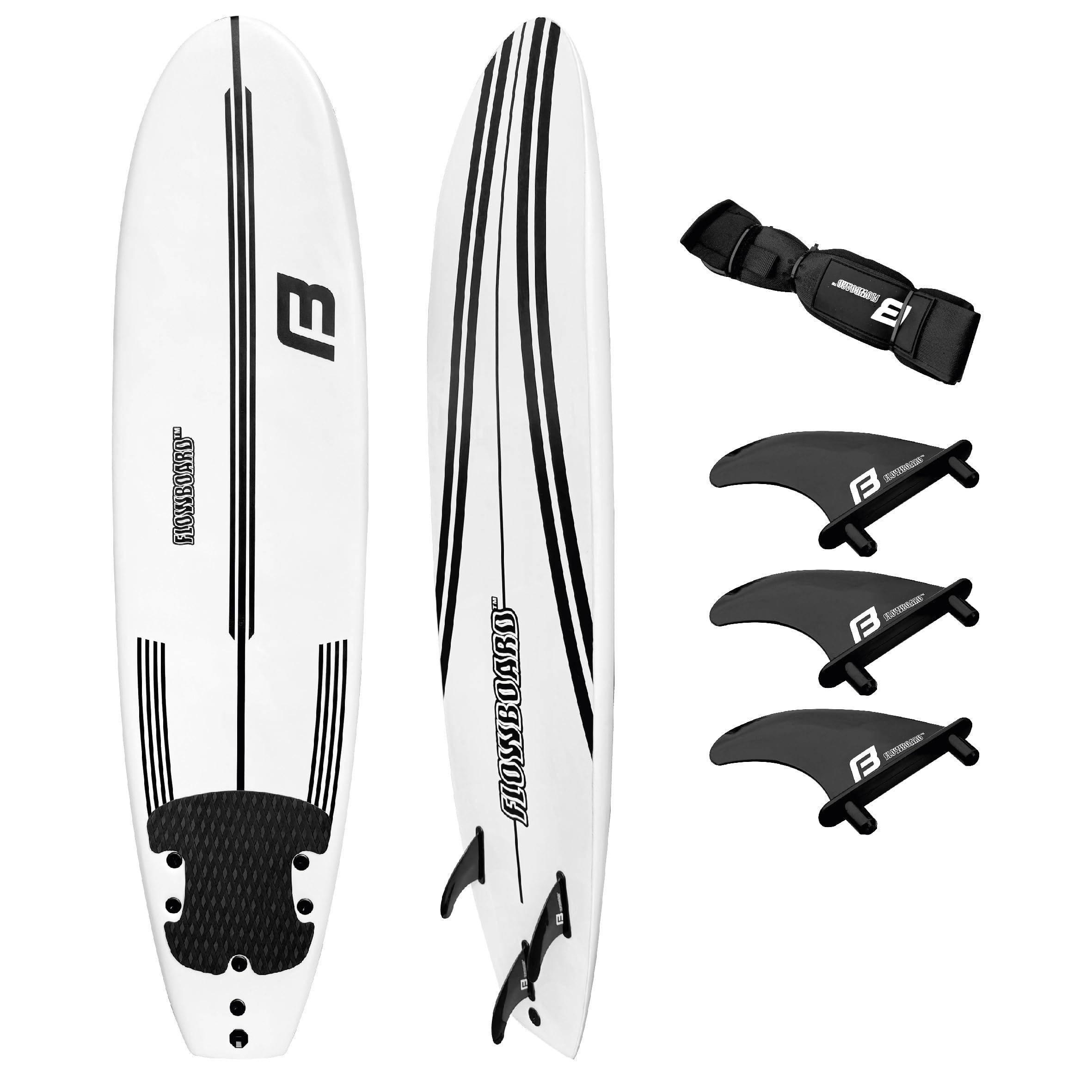 Mua FLOWBOARD Surfboard Softboard Foam 6’ and 7’ and 8' - includes (3 ...