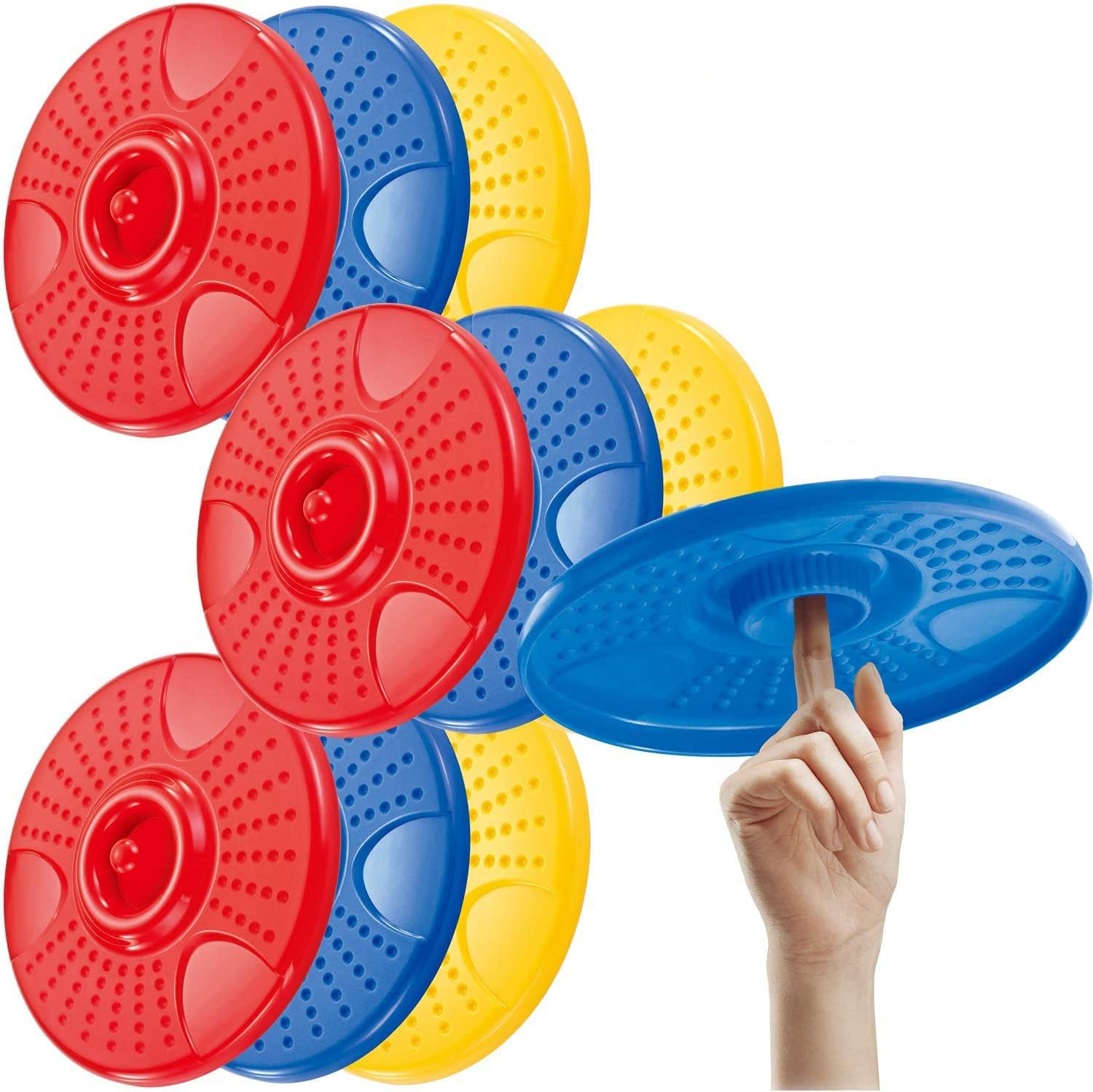 Amazon.com : 9 PCs Flying Discs Toys - Finger Spinning Specialty Trick ...