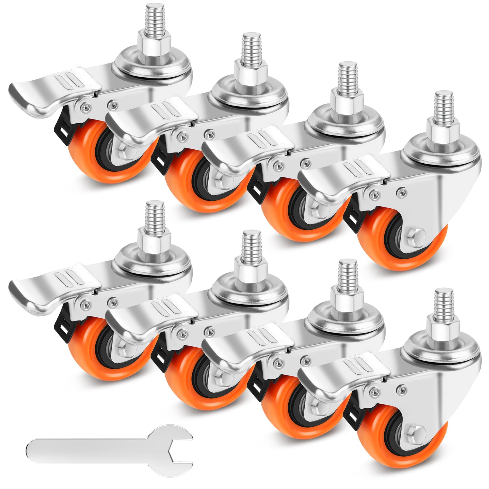 Mua Stem Caster Wheels 2 Inch with Dual Locking, 8 Pack, Heavy Duty ...