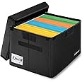 Amazon.com: JUNDUN File Box, Fireproof File Storage Organizer Box with ...