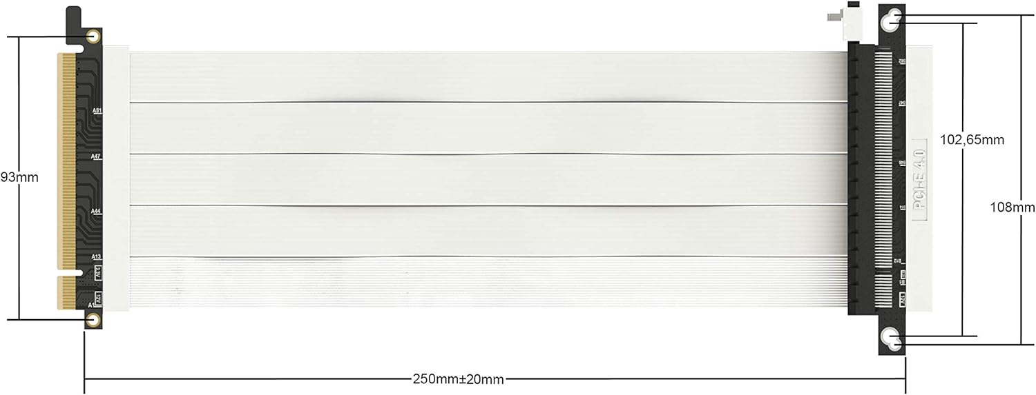 LINKUP – Ultra PCIe 4.0 X16 Riser Cable [NVIDIA RTX3090 AMD RX6900XT ...