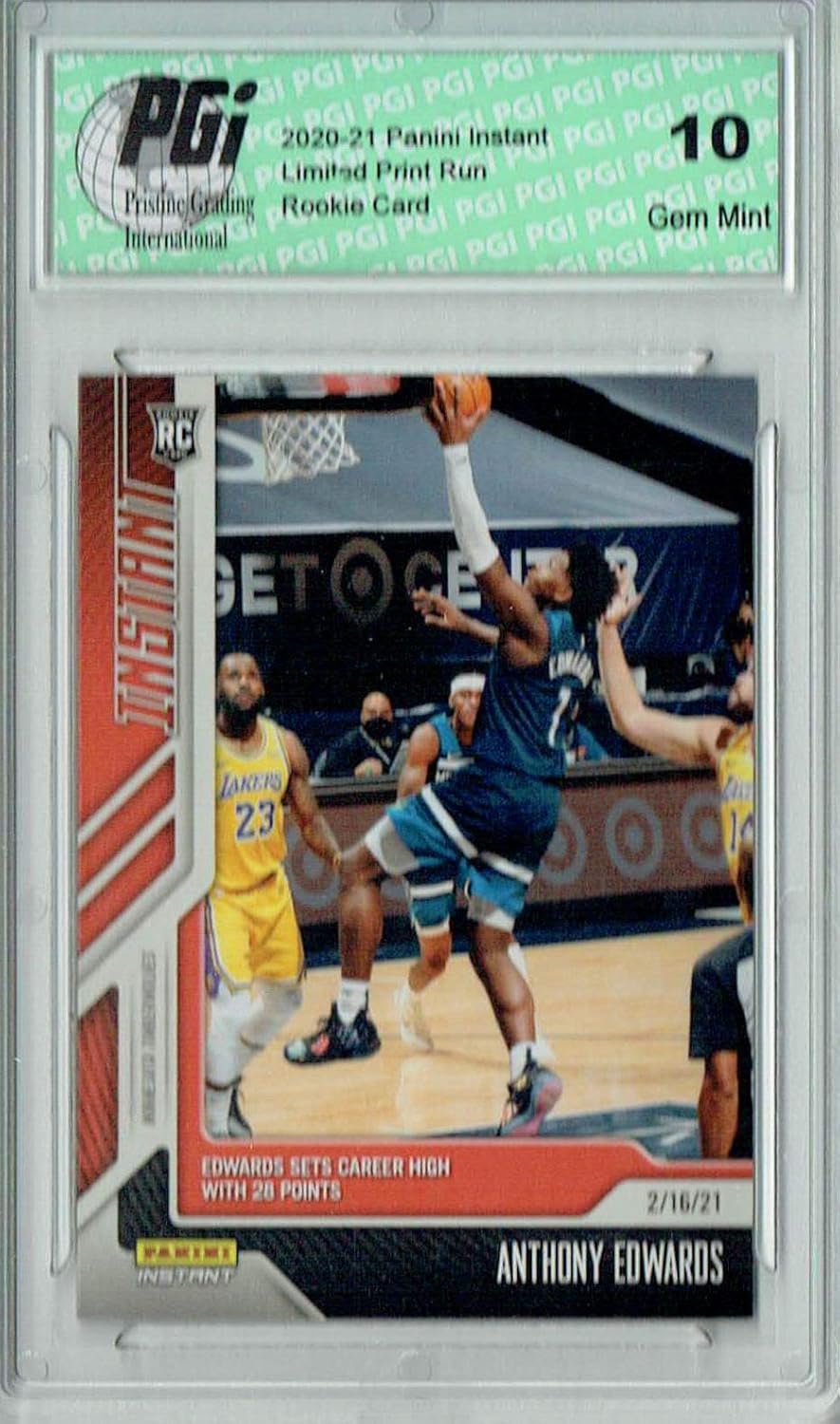 Amazon.com: Anthony Edwards 2020 Panini Instant #80 Only 445 Produced ...