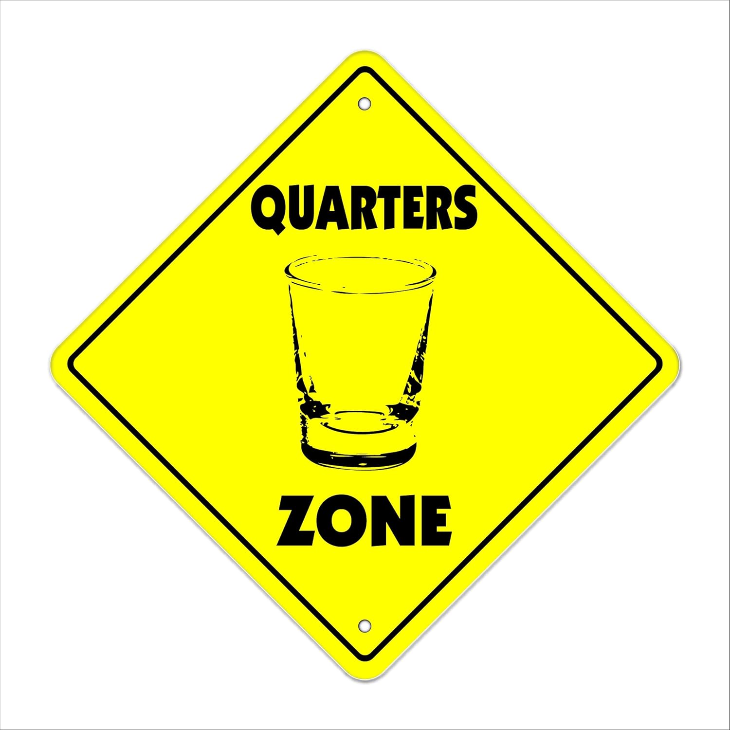 Amazon.com: Quarters Crossing Sign Zone Xing | Indoor/Outdoor | 14 ...