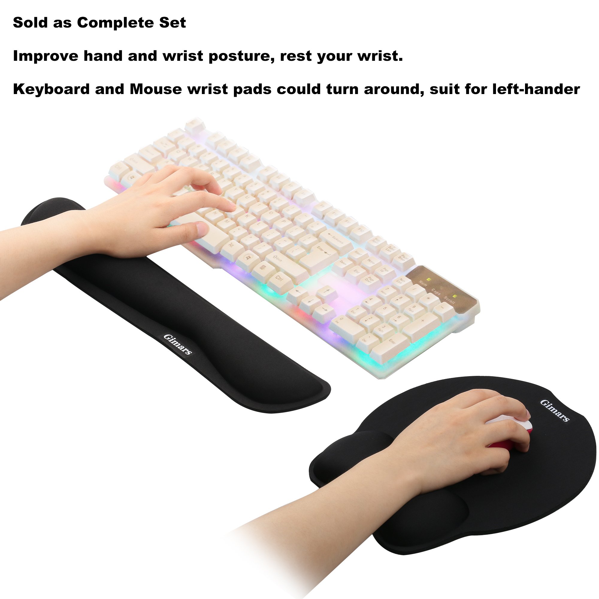 Gimars Upgrade Enlarge Superfine Fibre Soft Smooth Gel Ergonomic Mouse ...