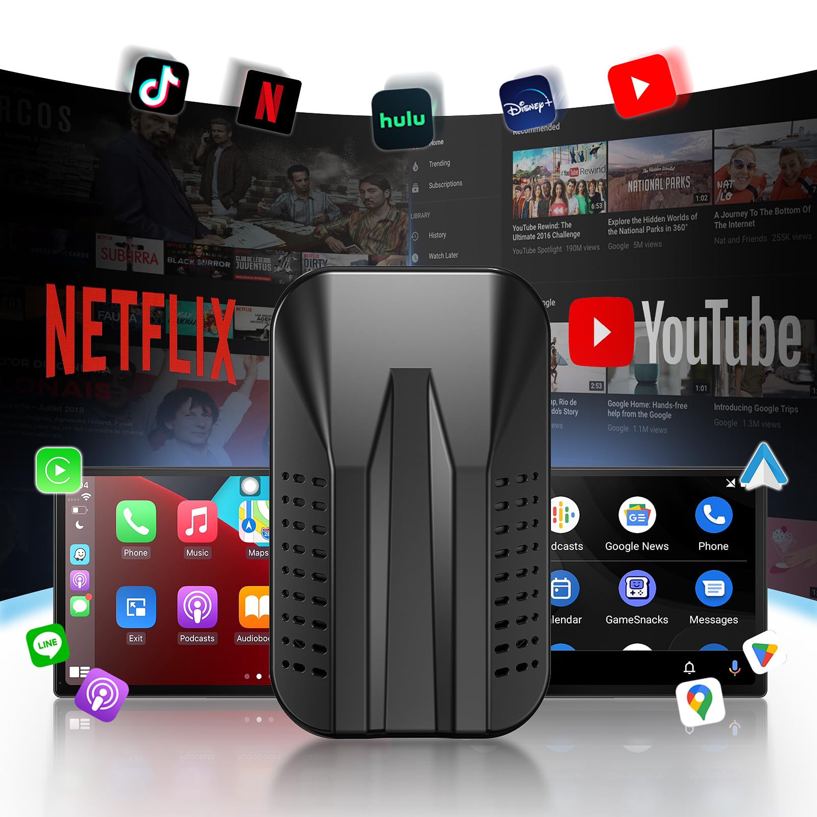 Mua LERANDA Wireless Carplay Adapter Android 11 & Wireless Carplay & Wireless Android Auto, 2024 ...