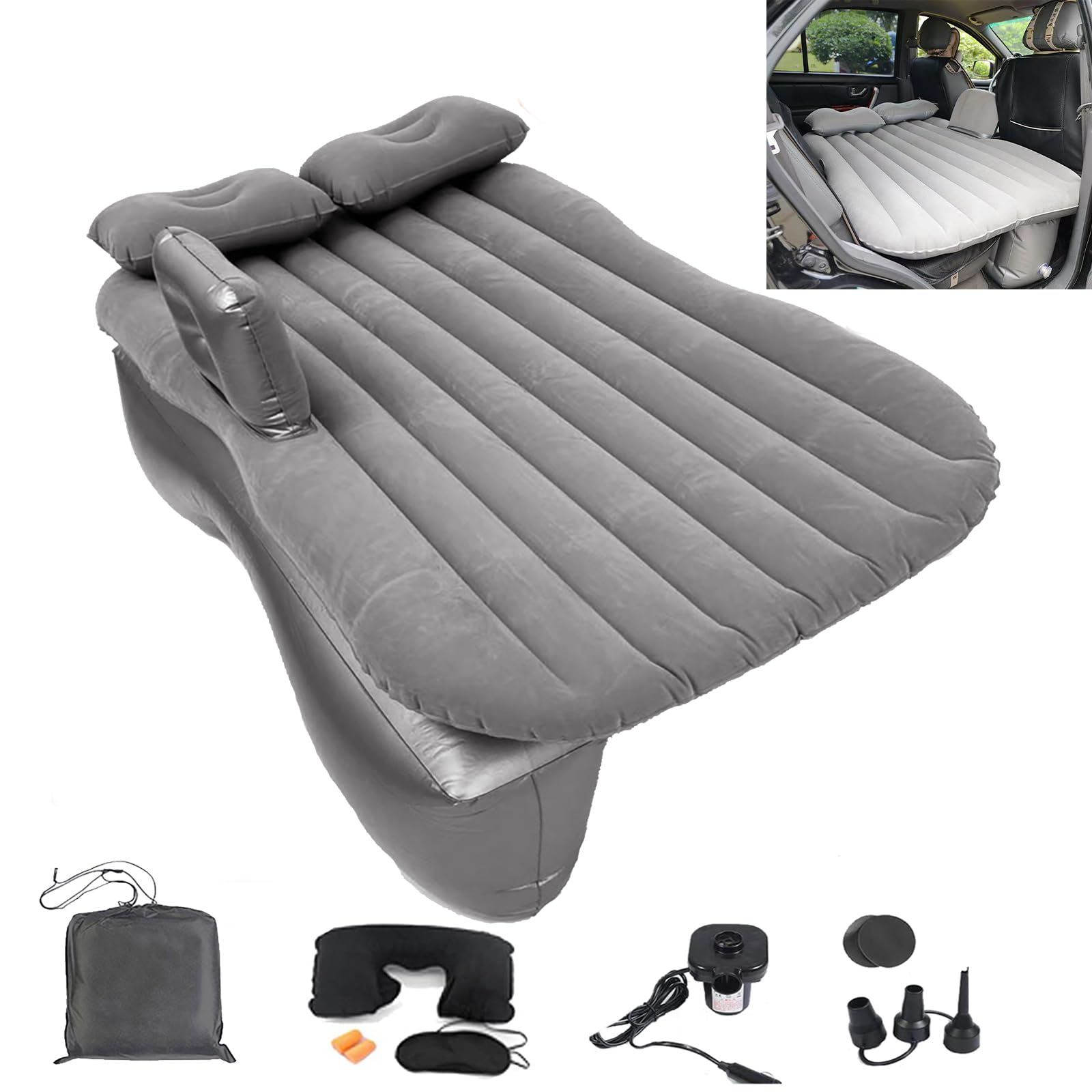 Onirii Inflatable Car Air Mattress Back Seat Bed,Car Beds Thickened Car ...