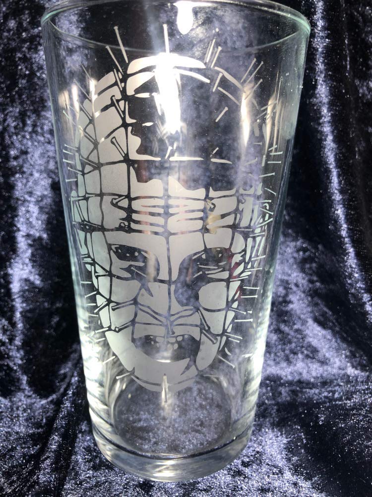 Pin Head - Movie Monster - Hellraiser - etched pint glass: Amazon.co.uk ...