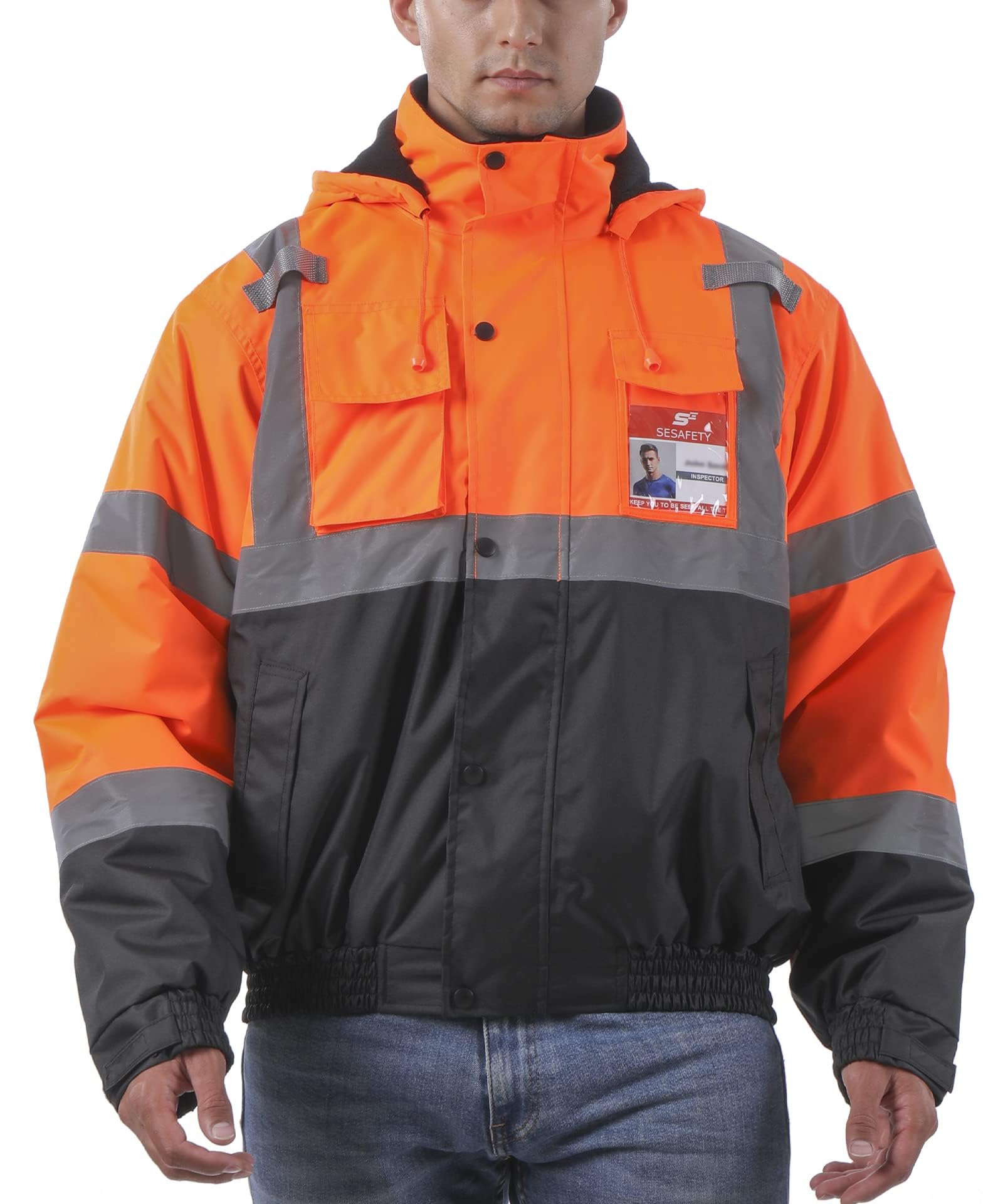 sesafety Reflective Jacket for Men, High Visibility Jackets for Men, Safety Jackets for Men, Hi ...