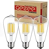 GEZEE 10W Edison Style Vintage LED Filament Light Bulb, 100W ...