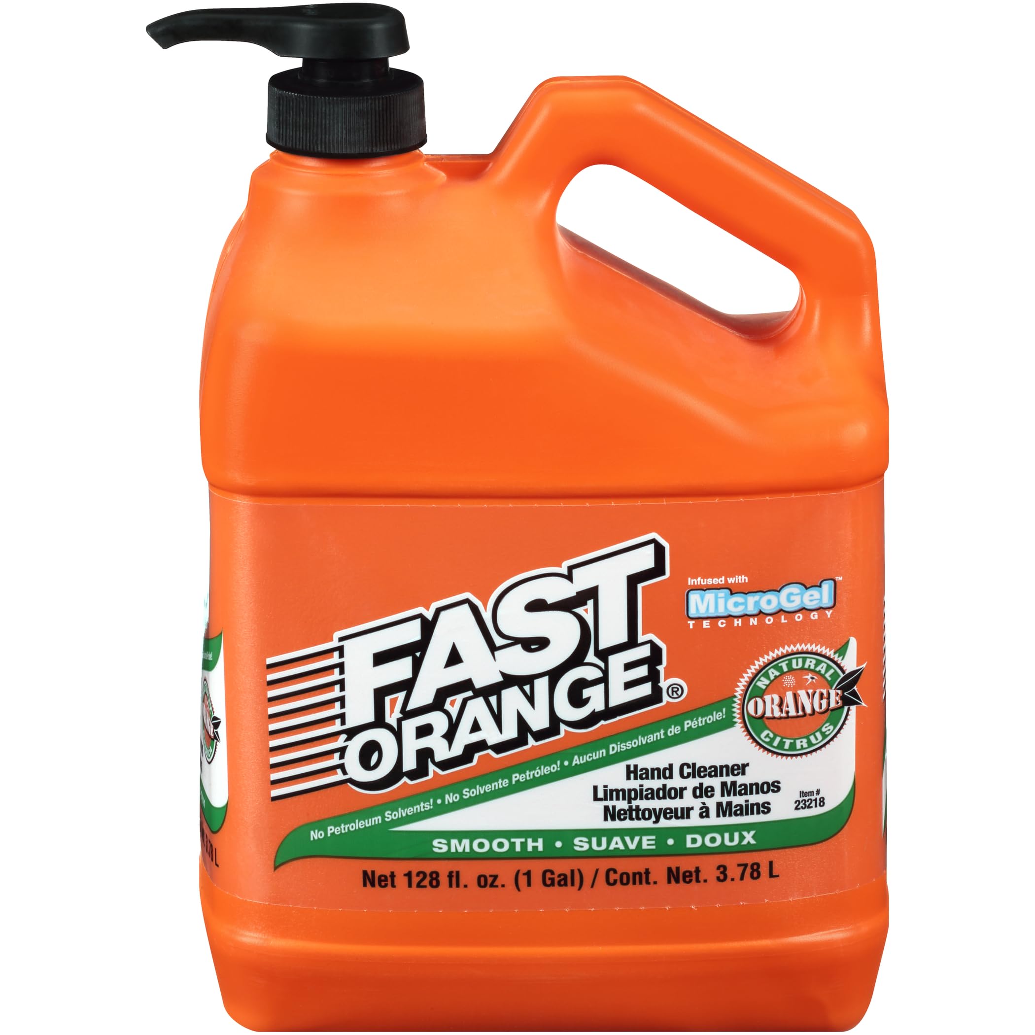 Fast Orange 23218 Smooth Lotion Hand Cleaner with Pump, 1 Gallon, 128 ...