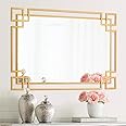 Amazon.com: Autdot Gold Wall Mirror with Metal Frame, 40''X28'' Big ...