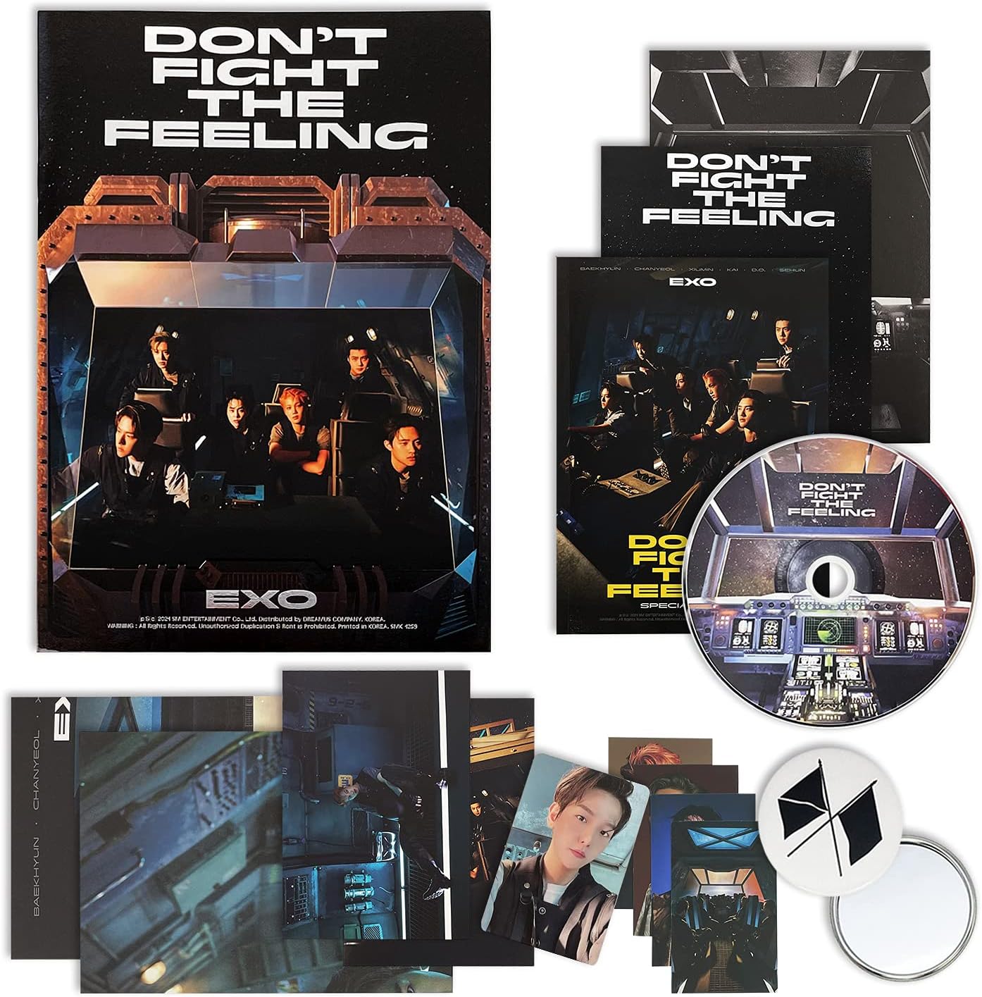 EXO Special Album - DON'T FIGHT THE FEELING [ PHOTOBOOK VER.2 ] CD + Photo Book + Lyric Book ...