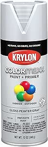 Krylon K05531007 COLORmaxx Spray Paint and Primer for Indoor/Outdoor ...