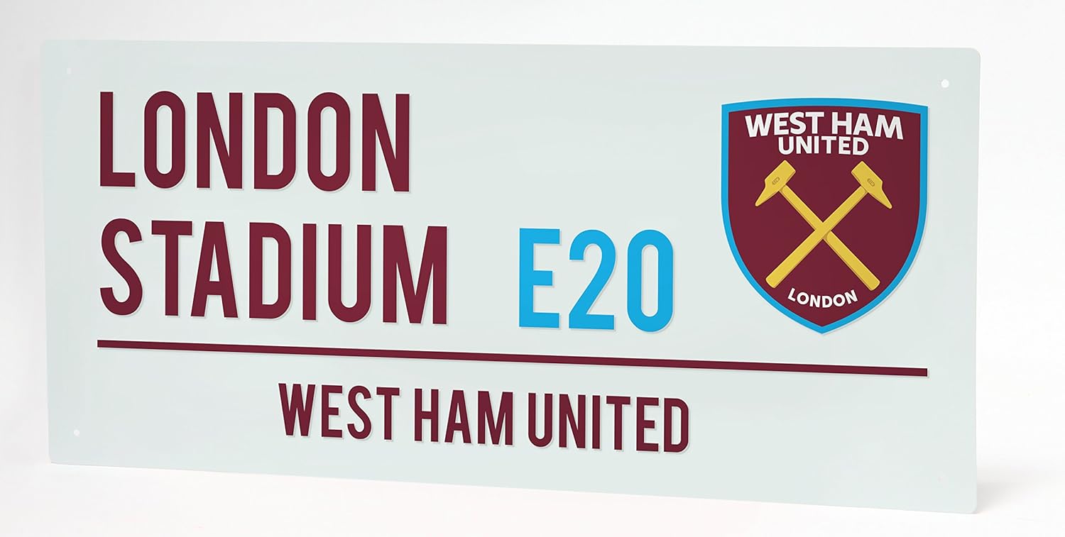 West Ham United FC Metal Street Sign: Amazon.co.uk: Sports & Outdoors
