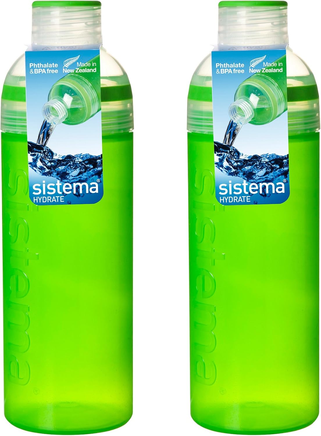 Sistema Trio Drink Bottles 700ml, Green x 2: Amazon.co.uk: Kitchen & Home