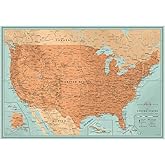 Amazon.com: Custom Push Pin Map of United States | Detailed Large Push ...