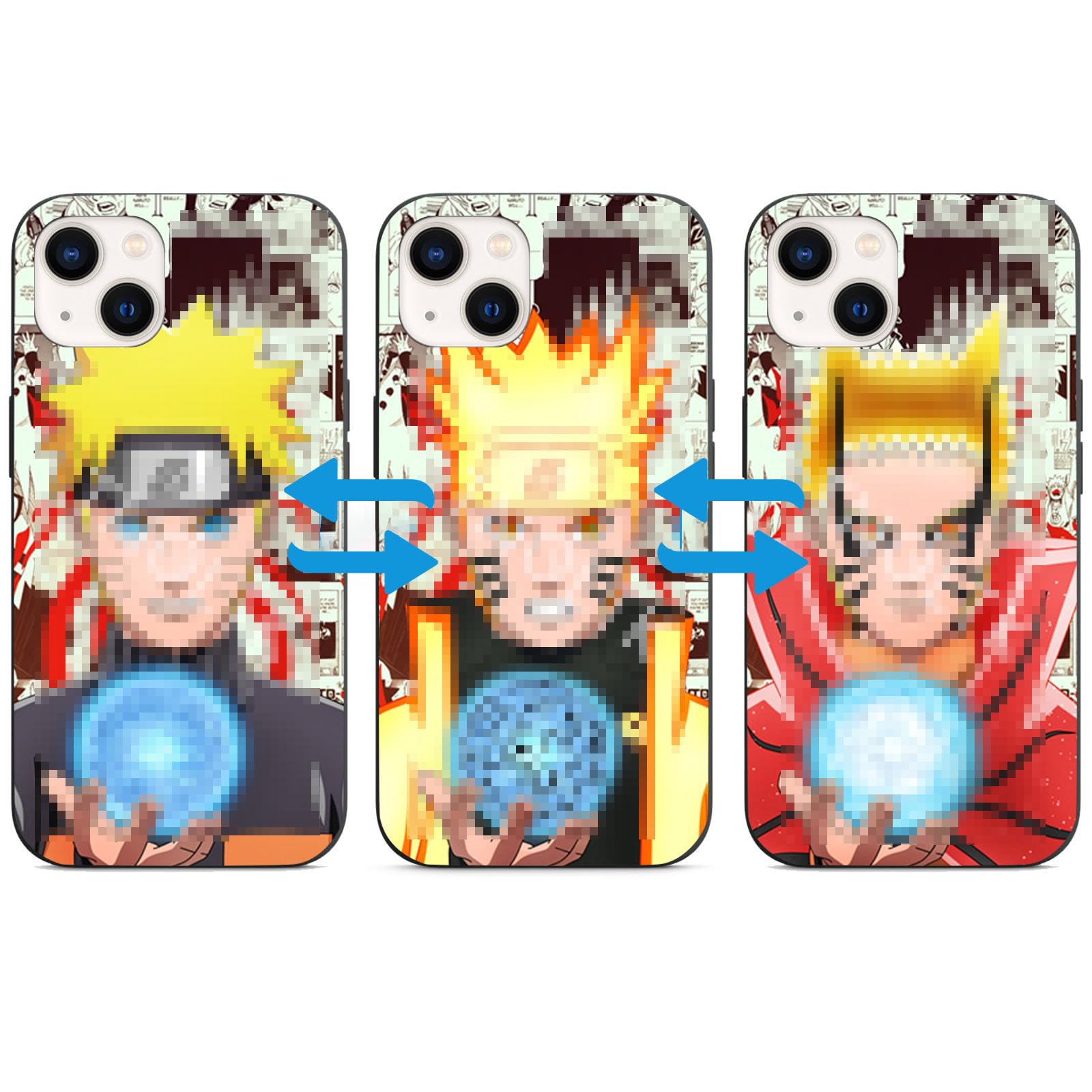 TNOLTK 3D iPh 14 Case Anime Motion Anime Phone Case Shockproof Soft TPU ...