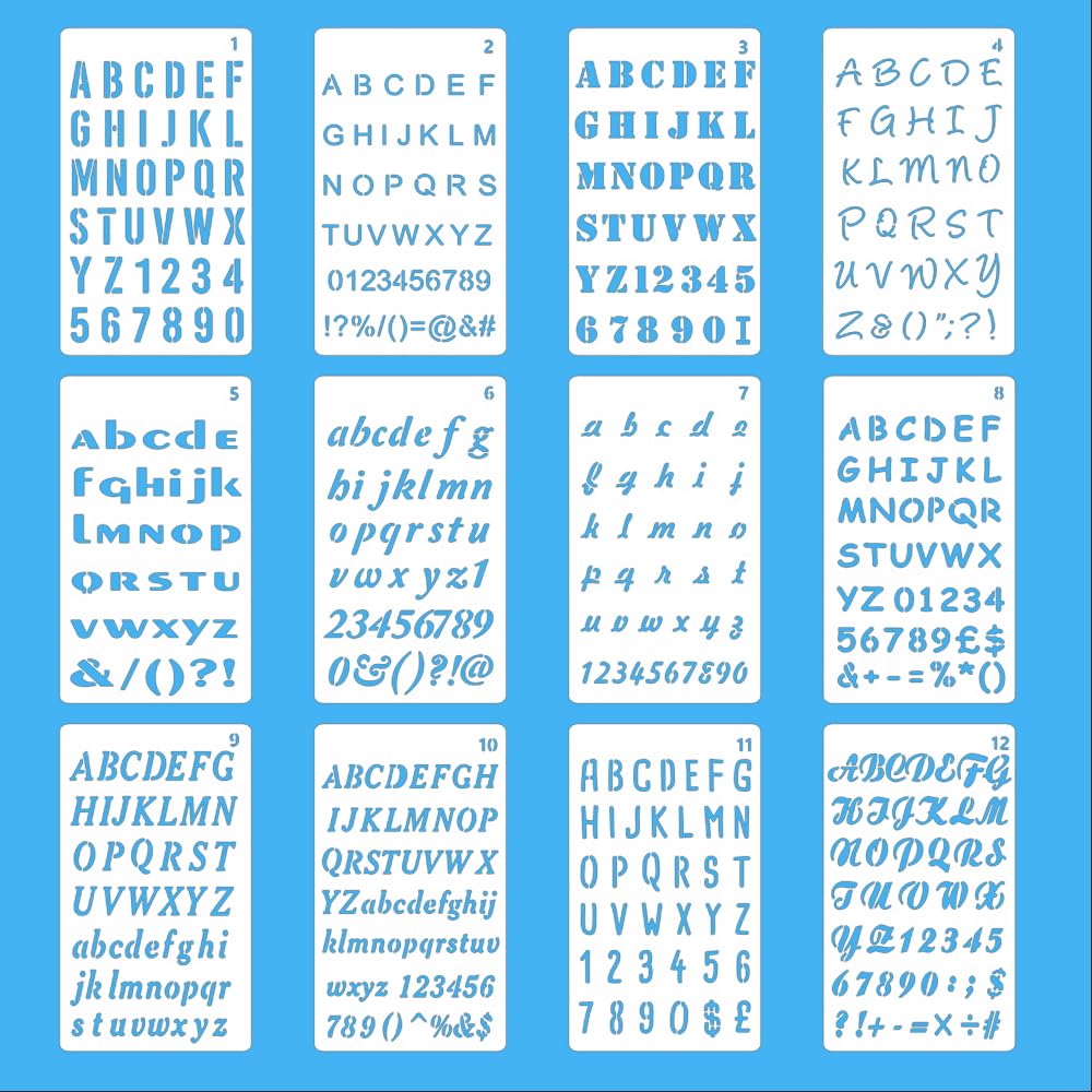 Mua Renjzle Stencil Sheets, Alphabet Rufavette Stencil Plates ...