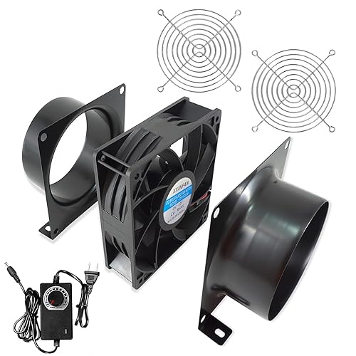 4 inch Axial Exhaust Fan 100mm 12V DC Vent Fan with Air Exhaust Fume ...