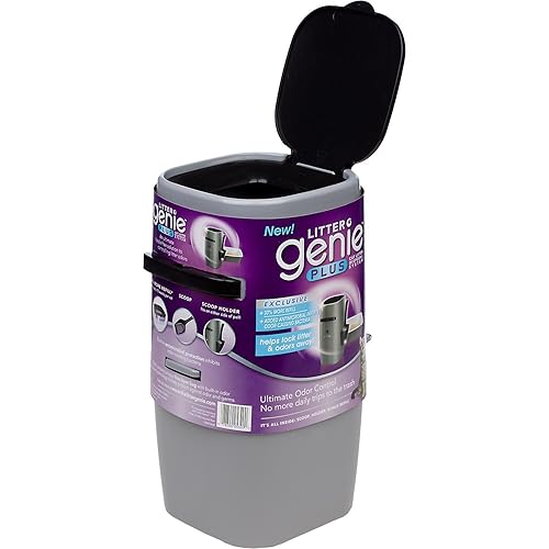 Litter Genie Plus Cat Litter Disposal System with Odor Free Pail System ...