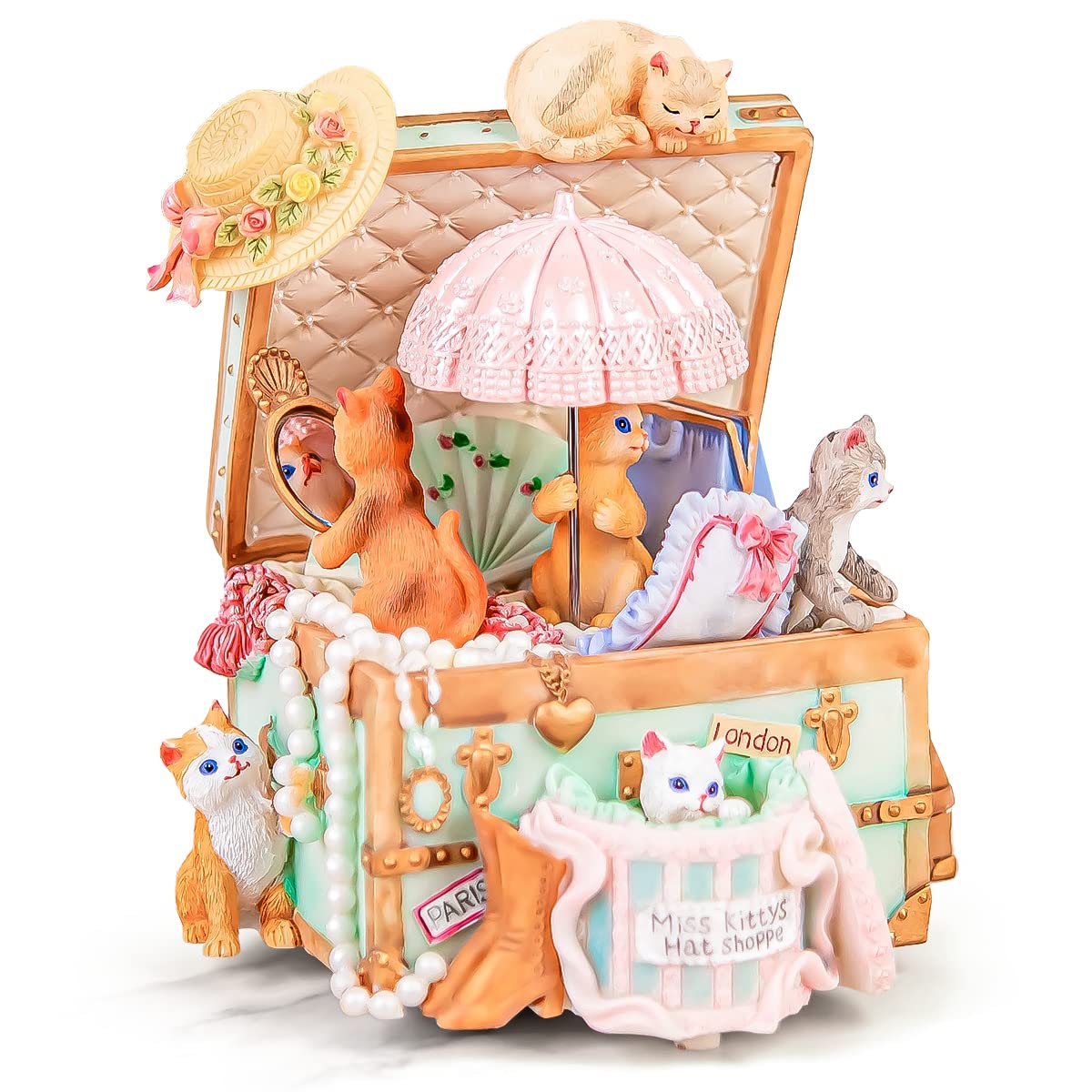 Mr.Winder Cat Music Box Gift for Girlfriend Wife Daughter Grandma ...