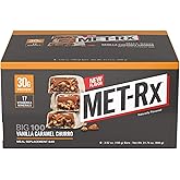 Amazon.com: MET-Rx Big 100 Colossal Protein Bar Variety Pack - 9 Peanut ...