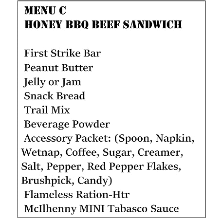 Mua MRE Z-Ration (Zombie MRE) Custom Meals Ready to Eat! (MENU C ...