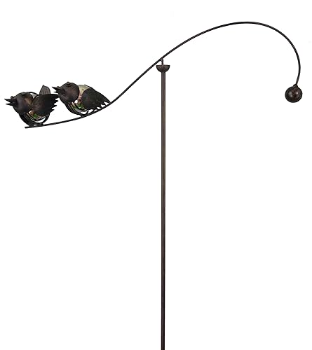 east2eden Spinning Balancing Big Love Birds Metal Garden Wind Spinner ...