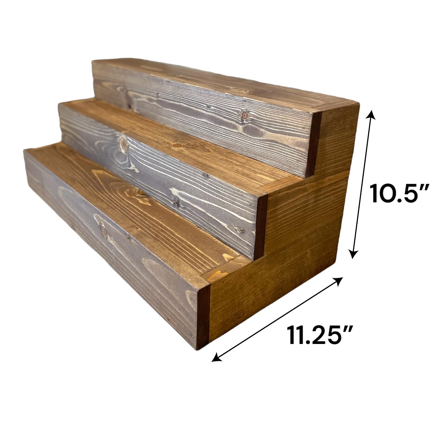 Handmade Tiered Display Shelving - Three Tier Bar Display - Bar Organizer - Liquor Bottle ...